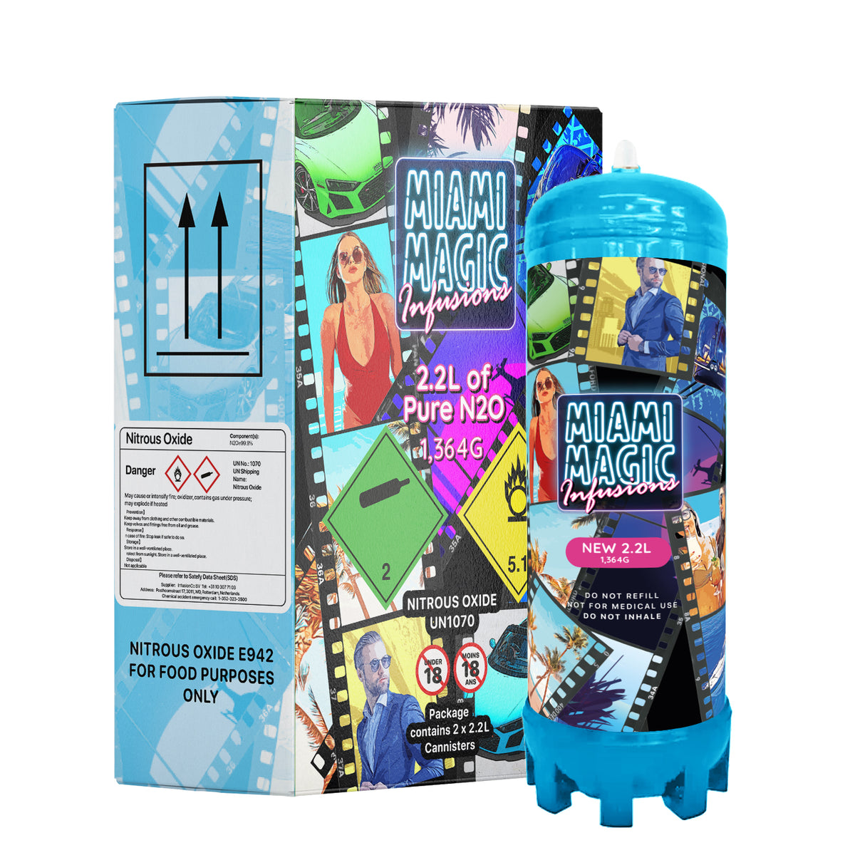 Miami Magic Infusions 2.2L N2O Cannister – QuickWhipChargers