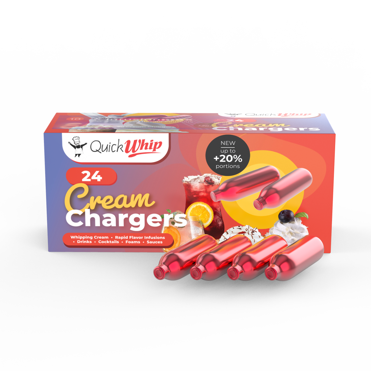 QuickWhip PRO 9g! Cream Chargers - 10pks | QuickWhip – QuickWhipChargers
